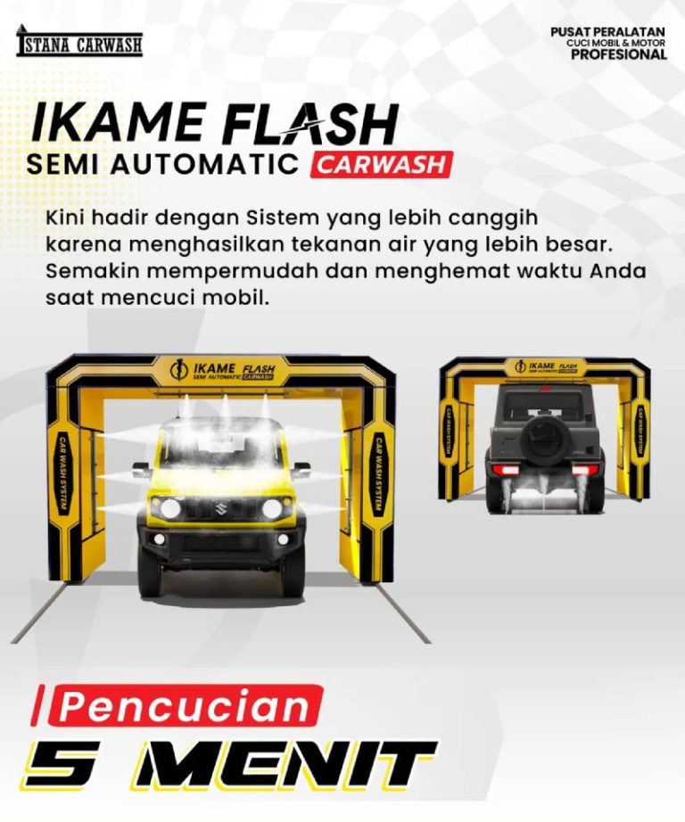 Mesin Cuci Mobil Robotic Semi Otomatis IKAME Flash - ISCAR JATIM
