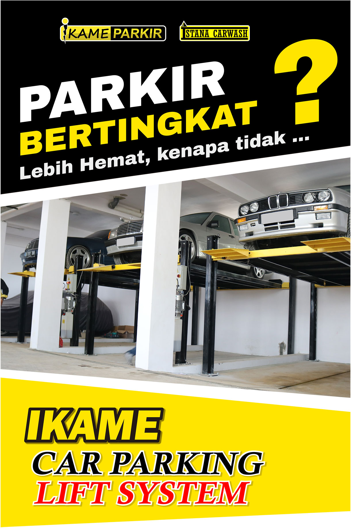 Lift Parkir IKAME 4 Tiang - ISCAR JATIM