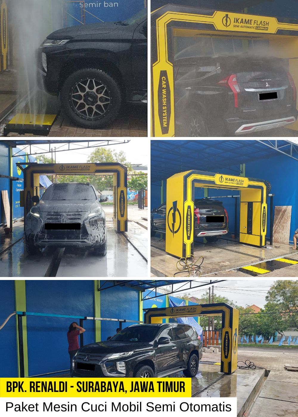 Mesin Cuci Mobil Robotic Semi Otomatis IKAME Flash - ISCAR JATIM