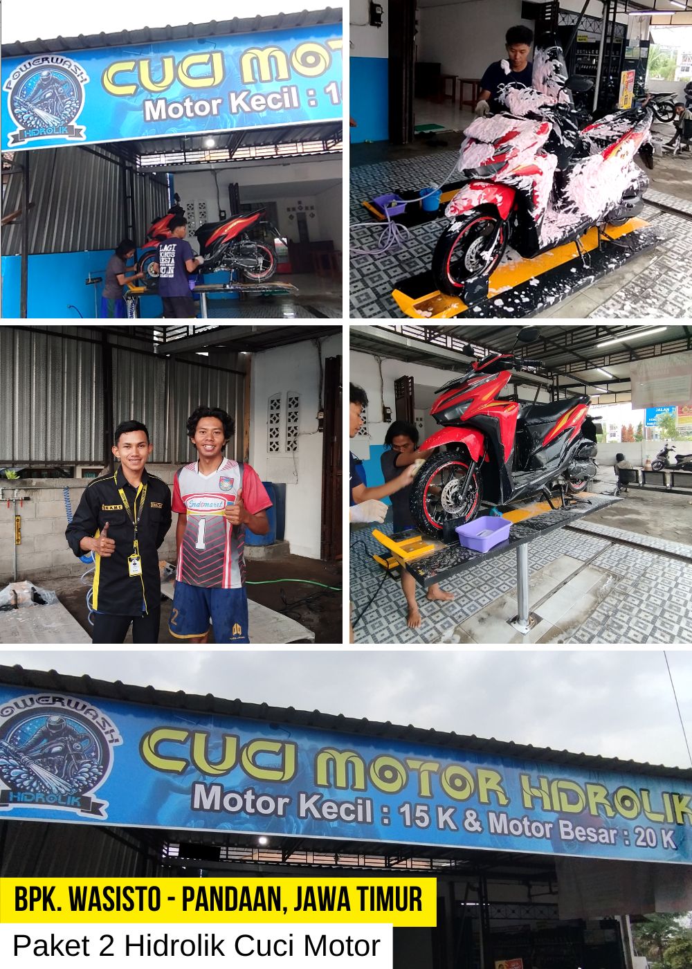 Paket Hidrolik Cuci Motor IKAME - ISCAR JATIM