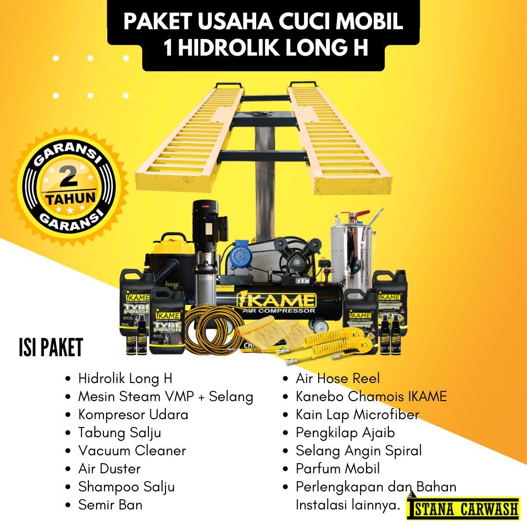 Paket Usaha Cuci Mobil Hidrolik Tipe Long H: Pilihan Terbaik untuk ...